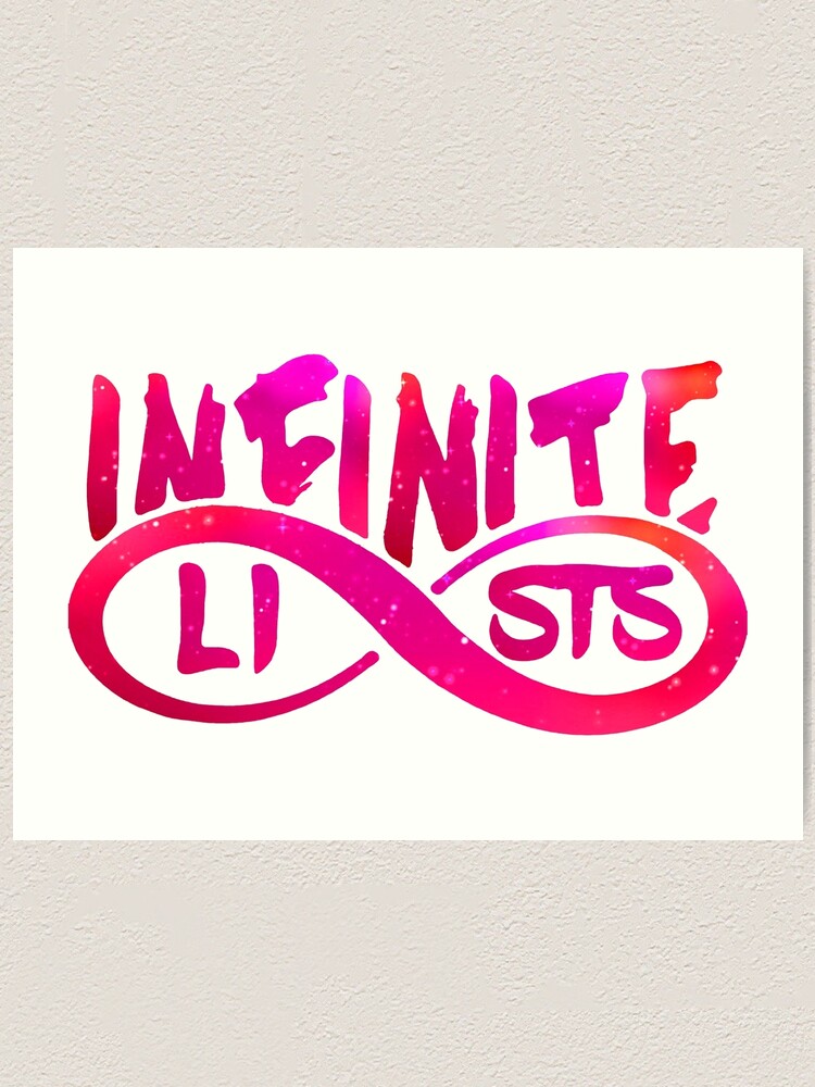 "infinite lists pink galaxy, infinite pink, infinite lists merch ...