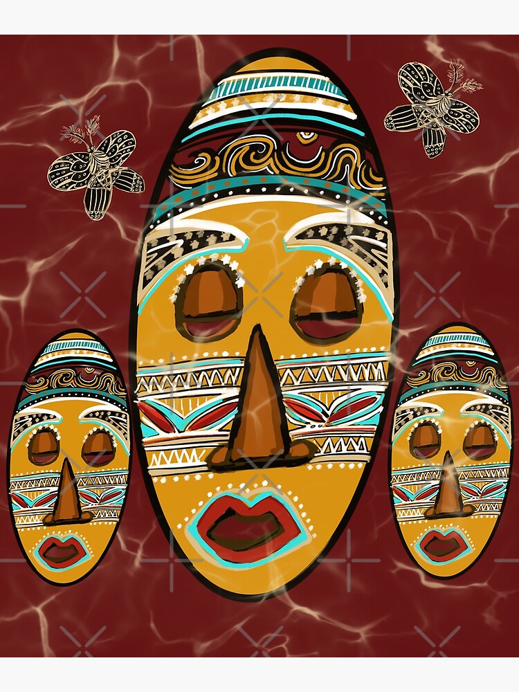 "The African Mask Collection (Face Butterflies)" Poster by SankofaAse ...