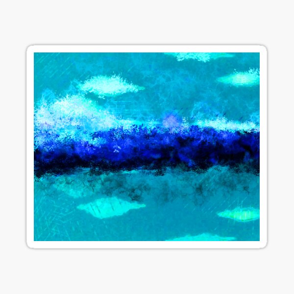 "Blue ocean waves" Sticker for Sale by HAGARCOHEN | Redbubble