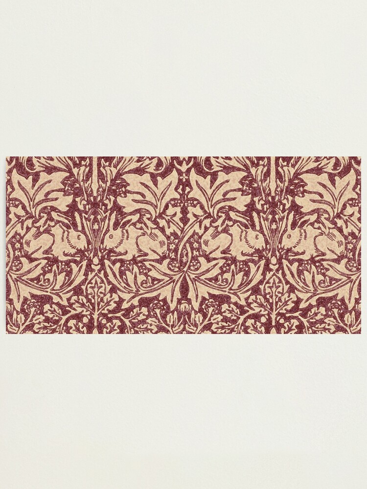 "William Morris Brer Rabbit (burgundy) pattern" Photographic Print by ...