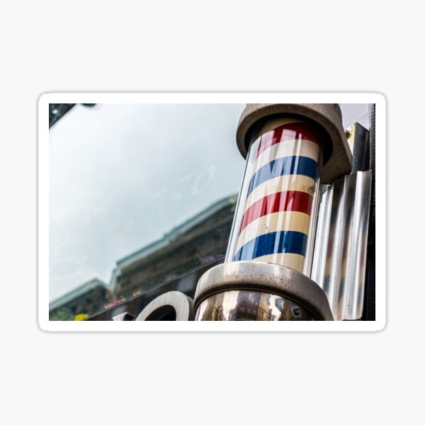 "Vintage Barber Pole" Sticker by srgreen | Redbubble