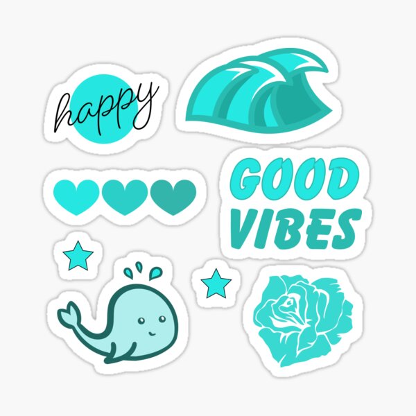 "Blue happy pack" Sticker by deimantyte | Redbubble