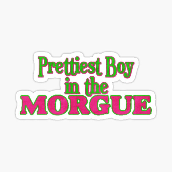"prettiest boy in the morgue" Sticker for Sale by meancorpse | Redbubble