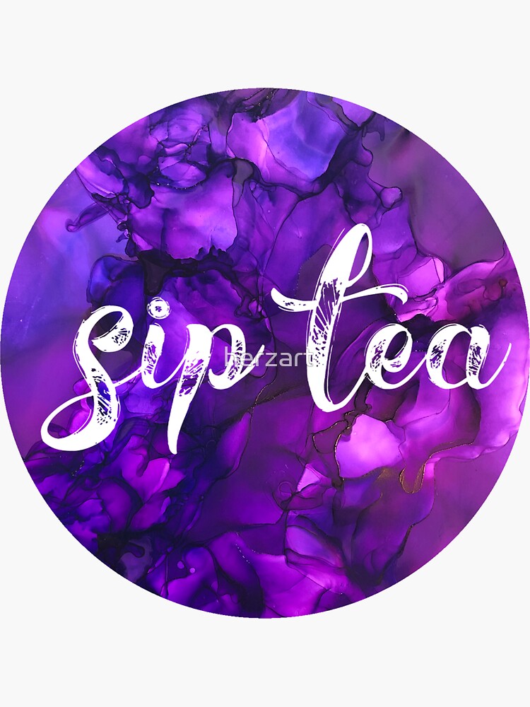 "Sip Tea on Original Abstract Alcohol Ink Painting" Sticker for Sale by ...
