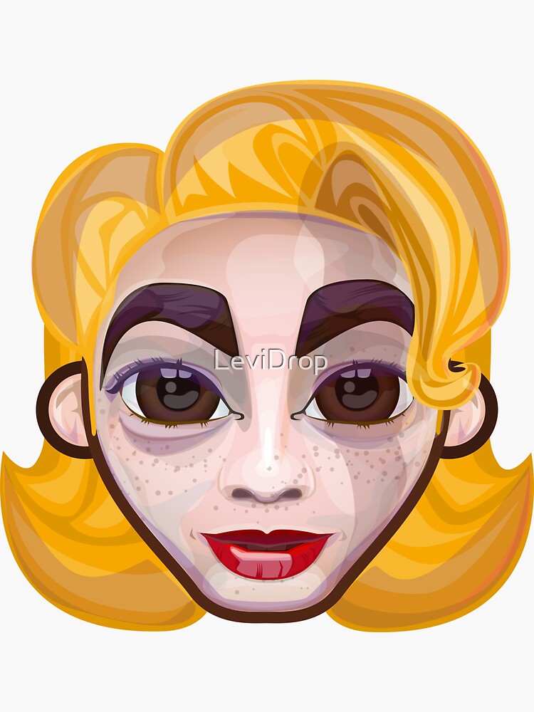 "52 Emoji Ebony" Sticker for Sale by LeviDrop | Redbubble