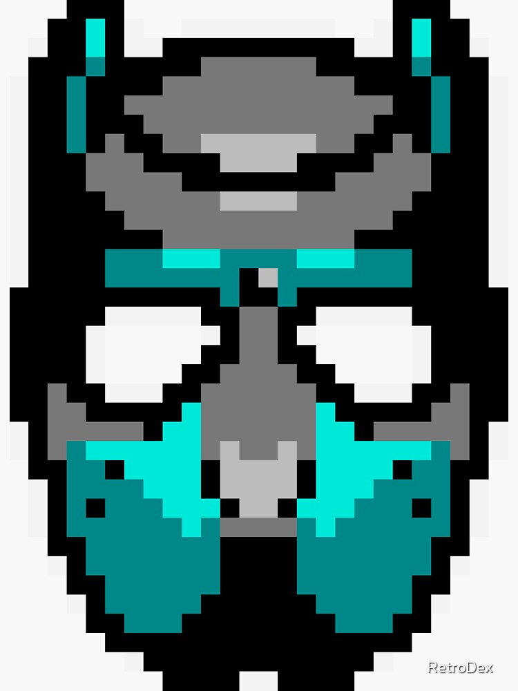 "Pixel Pup Hood - Aqua" Sticker for Sale by RetroDex | Redbubble