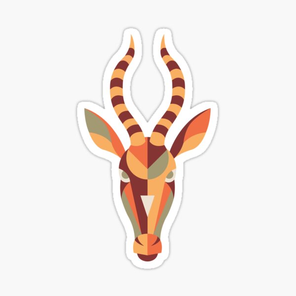 "Geometric Gazelle Design" Sticker by ArticaVisuals | Redbubble