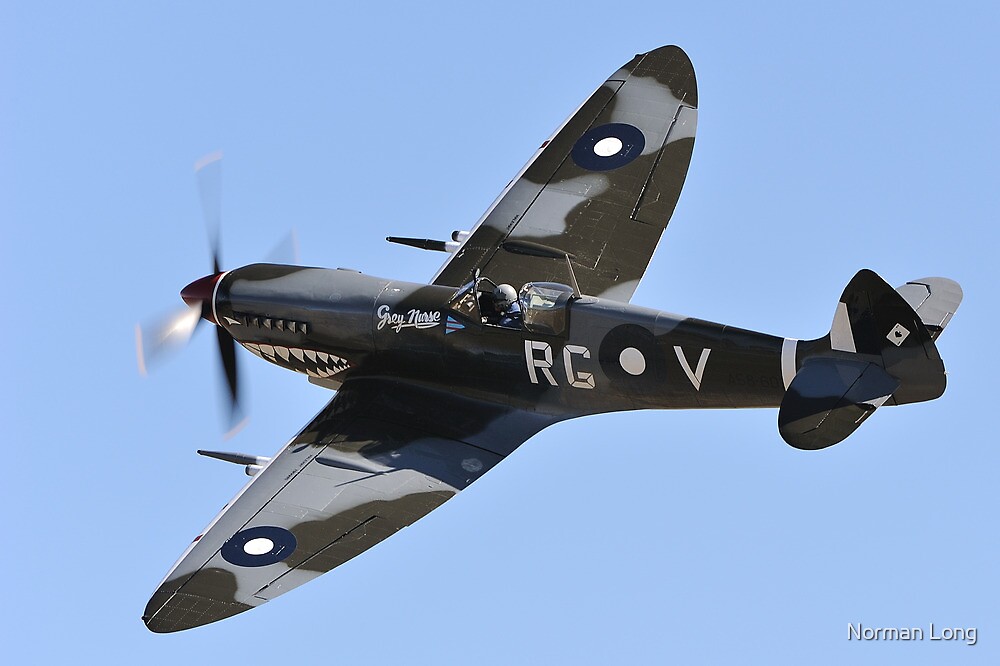 "Spitfire Mk8" by Norman Long | Redbubble