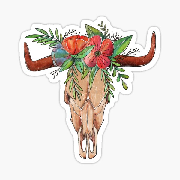 Cow Skull Stickers | Redbubble