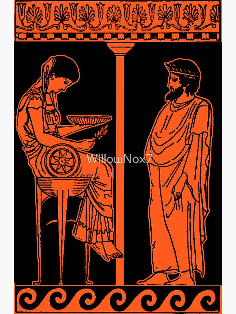 "Pythia of the Oracle of Delphi" Sticker for Sale by WillowNox7 | Redbubble