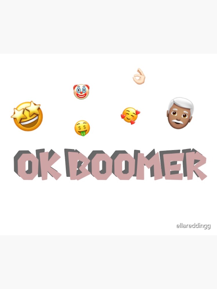 "ok boomer crown thing" Sticker for Sale by ellareddingg | Redbubble