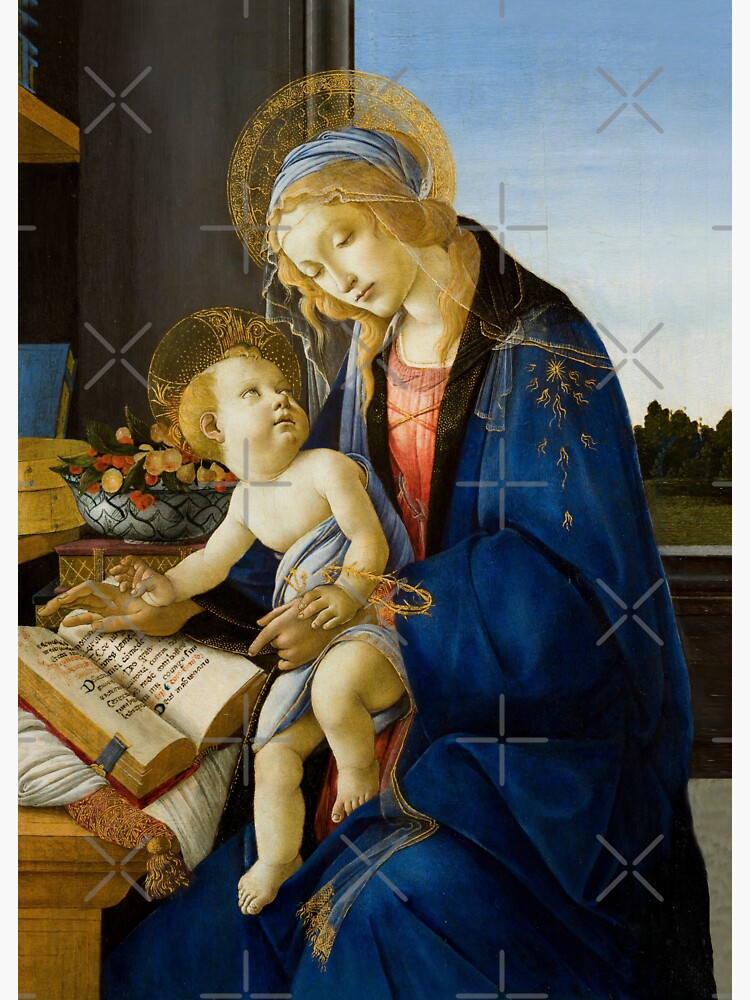 Sticker « La Vierge et l'Enfant La Madone du Livre de Sandro Botticelli ...