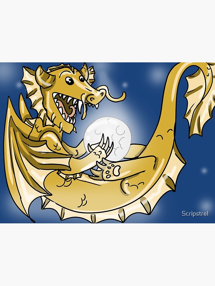 "Eclipse Dragon" Canvas Print for Sale by Scripstrel | Redbubble