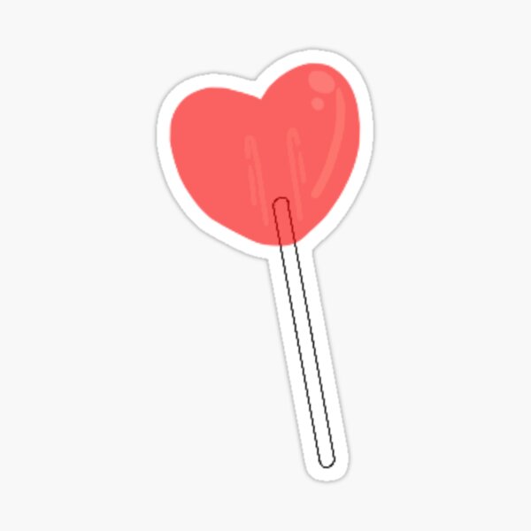 "Heart lollipop " Sticker by Jelllybeeanzz | Redbubble