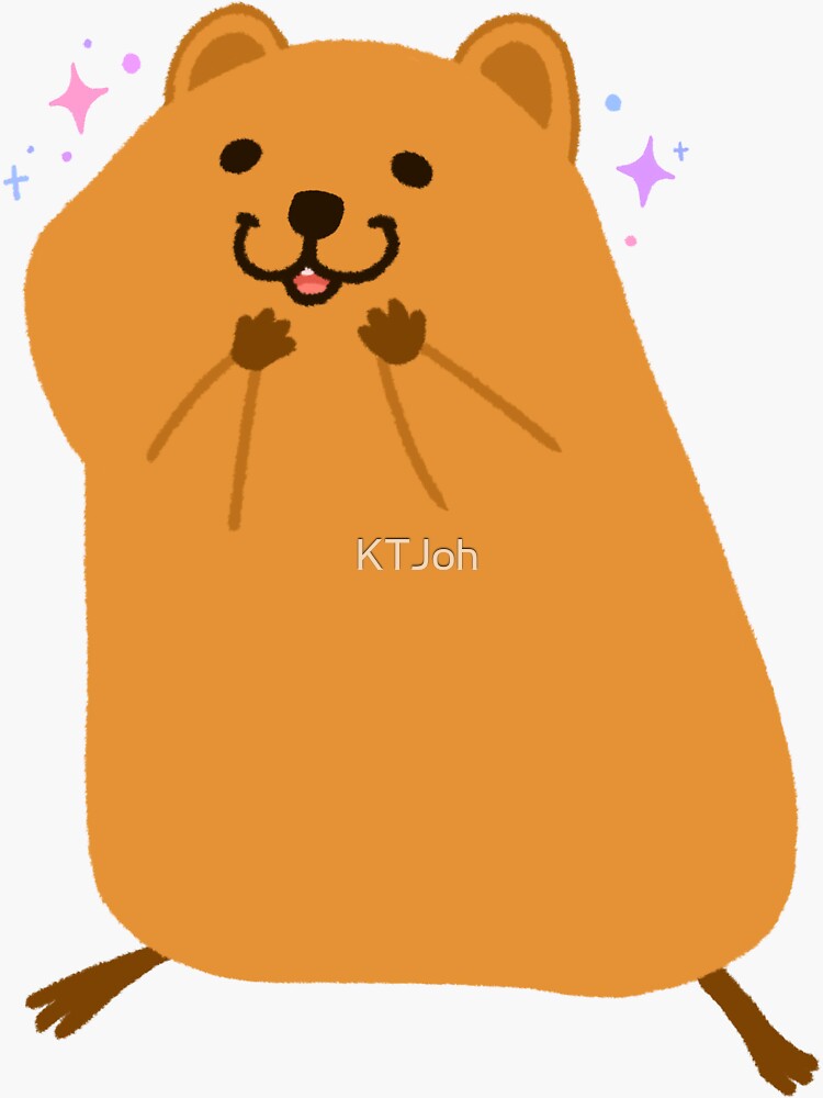"Cute Happy Quokka with sparkles" Sticker by KTJoh | Redbubble