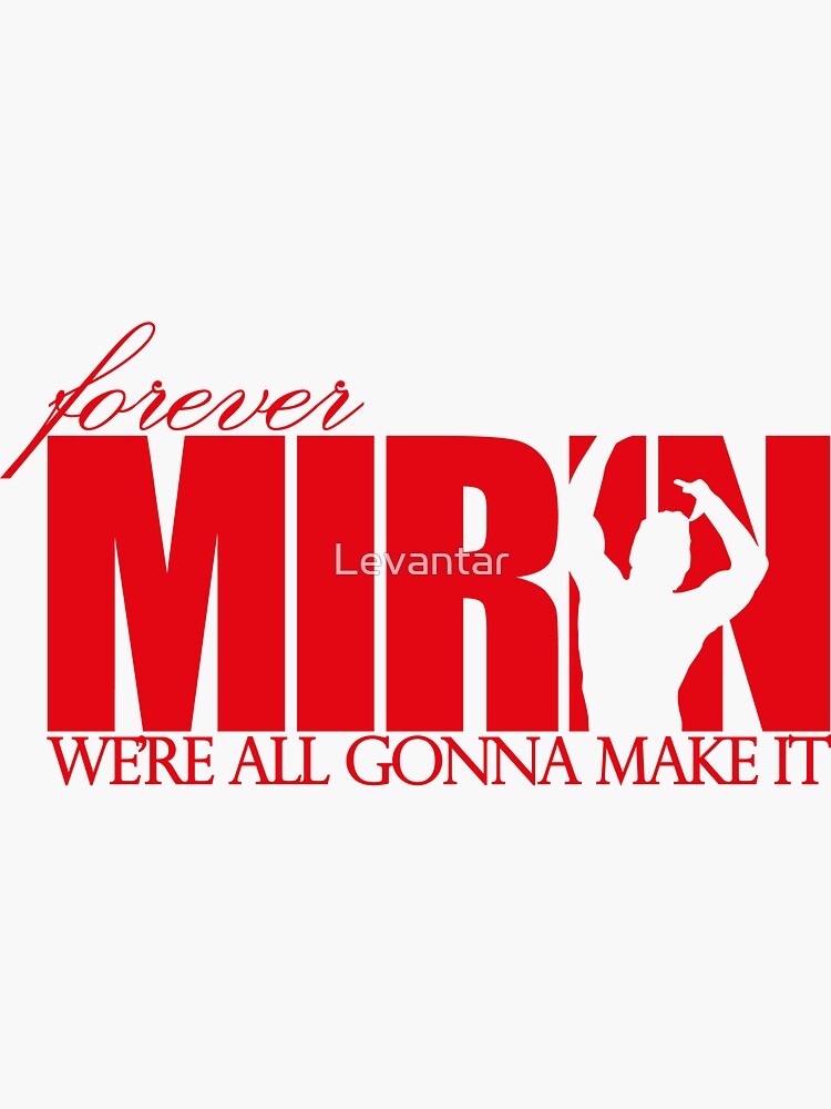 "Forever Mirin (version 1 red)" Sticker by Levantar | Redbubble