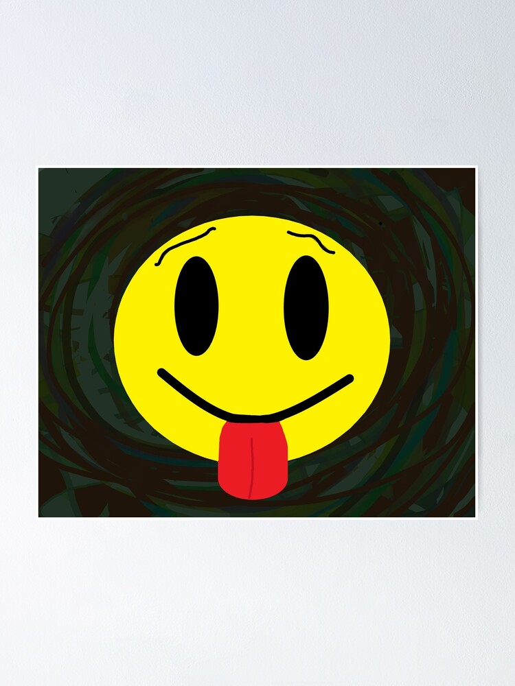 "Wonky smiley face" Poster for Sale by DestinyE04 | Redbubble