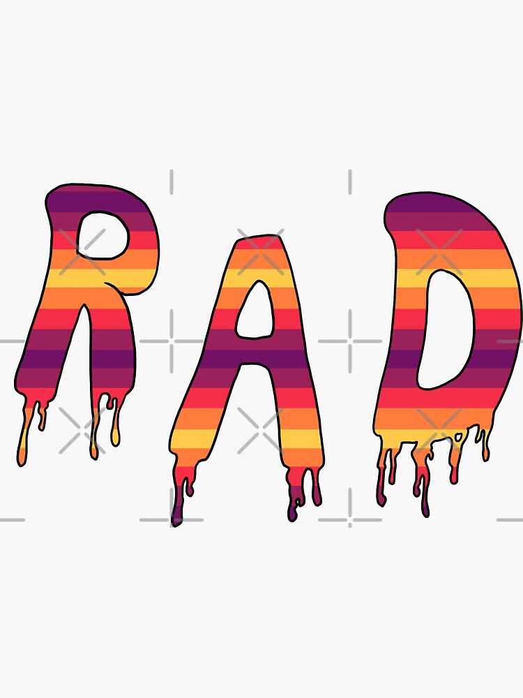 "RAD" Sticker for Sale by Adastumae | Redbubble