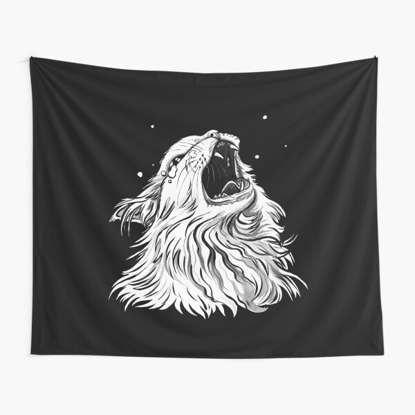 Colors/Black Screaming Thurston Meme Cat Tapestry