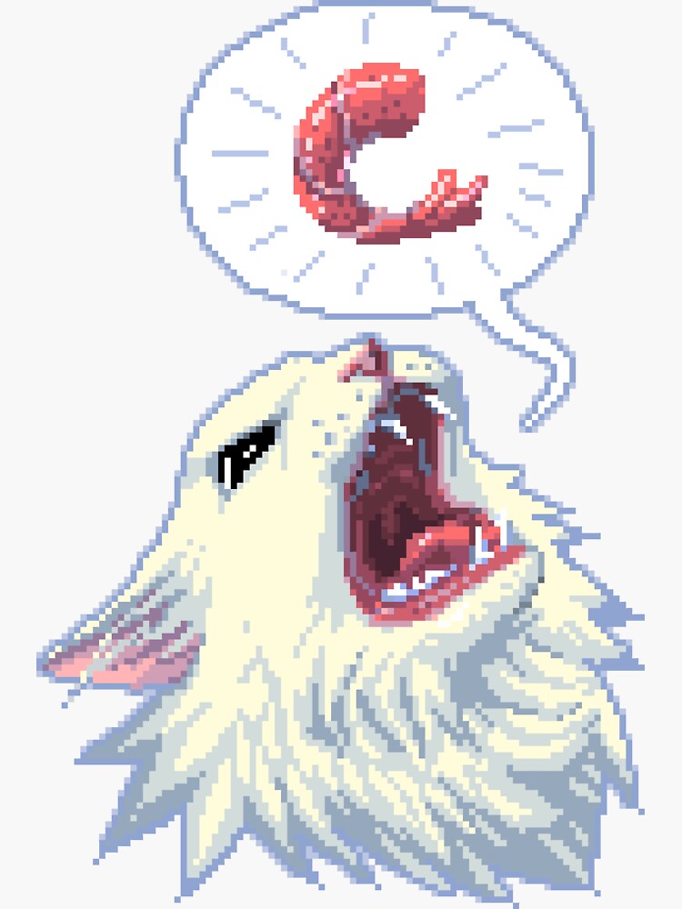 "8-bit Shrimpin' Thurston the cat" Sticker for Sale by Thurstonwaffles ...