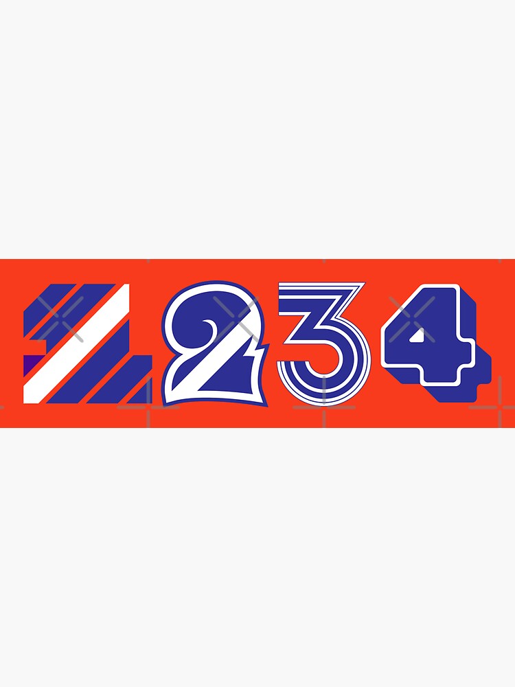 "1234" Sticker by ChrisOrton | Redbubble