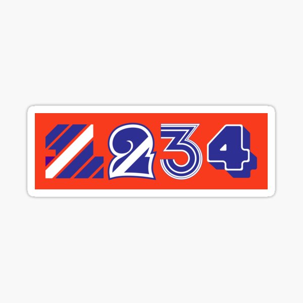 "1234" Sticker by ChrisOrton | Redbubble
