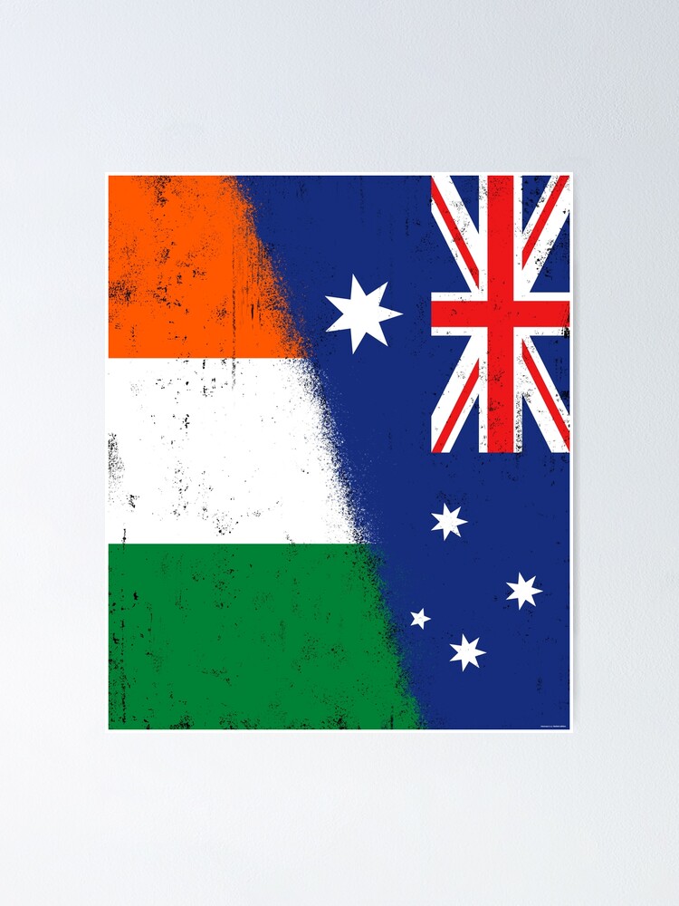 "Australia and Ireland Mix, Irish and Australian Flags" Poster for Sale ...