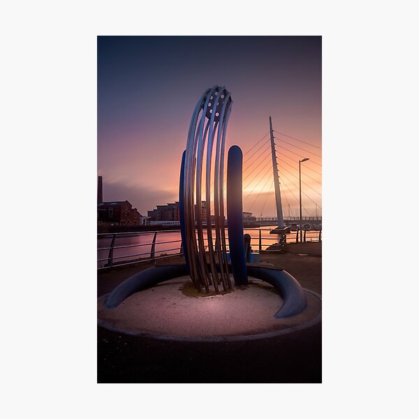 "Riverside sculpture at the River Tawe" Photographic Print by ...