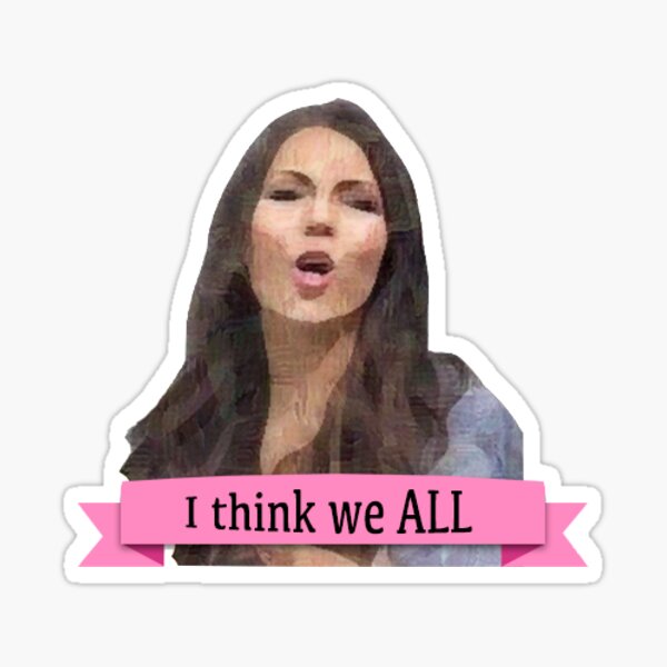 "I think we all meme" Sticker for Sale by mariaplata01 | Redbubble