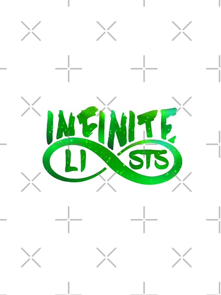 " Infinite lists Merch, Infinite Merch,infinite lists green Galaxy logo ...