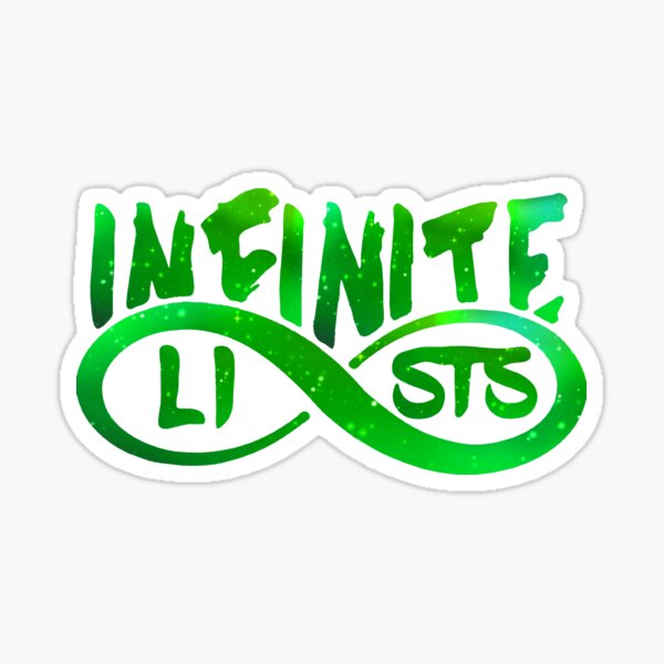 " Infinite lists Merch, Infinite Merch,infinite lists green Galaxy logo ...