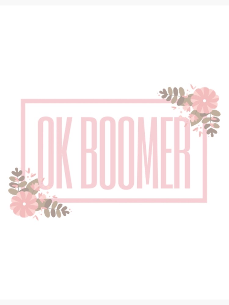 "Ok Boomer Aesthetic" Poster by claudiaistrash | Redbubble