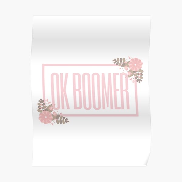"Ok Boomer Aesthetic" Poster by claudiaistrash | Redbubble