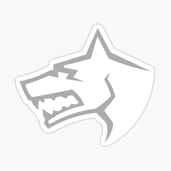 "Alpha Wolf Head Gray" Sticker for Sale by Overspire | Redbubble