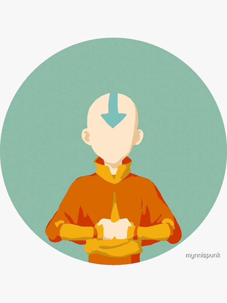 "Aang" Sticker by mynnispunk | Redbubble