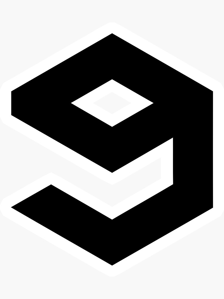 "9gag Logo with white borders" Sticker by Robin- | Redbubble