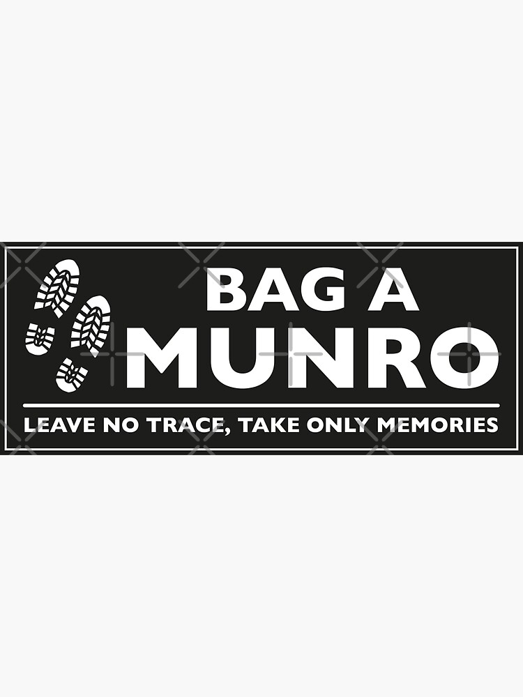"Bag a Munro - Hillwalking and Munro Bagger Design" Sticker for Sale by ...