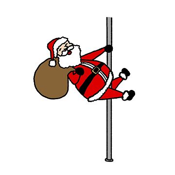 "Merry Christmas Pole Dance Santa Claus" Art Board Print by ...