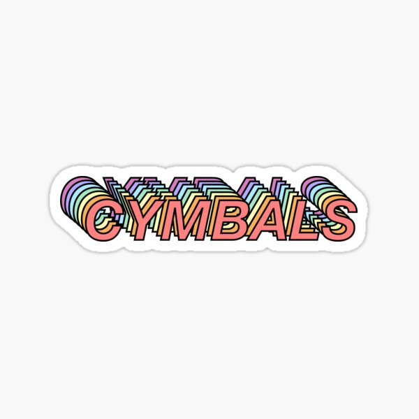 "Cymbals rainbow " Sticker for Sale by Sammiecanteven | Redbubble