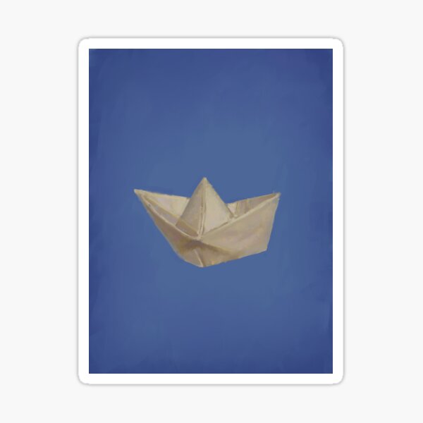 "Paper boat" Sticker for Sale by simonsanchezart | Redbubble