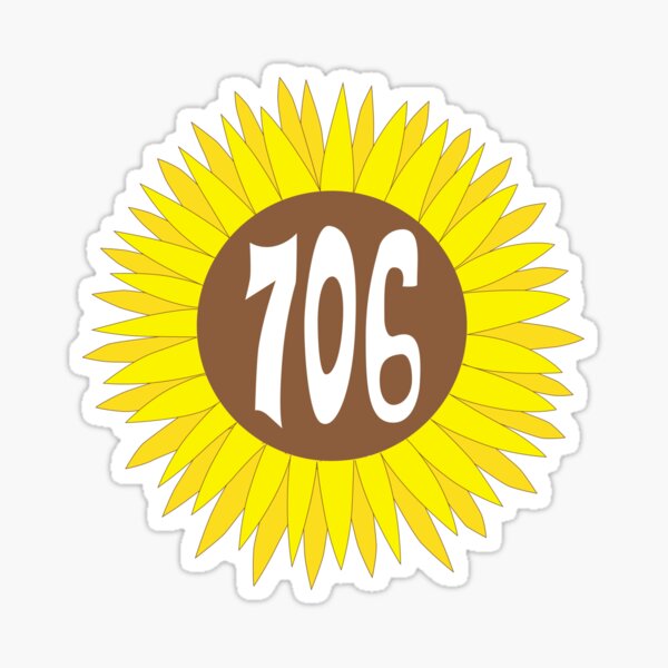 "Hand Drawn Georgia Sunflower 706 Area Code" Sticker for Sale by ...