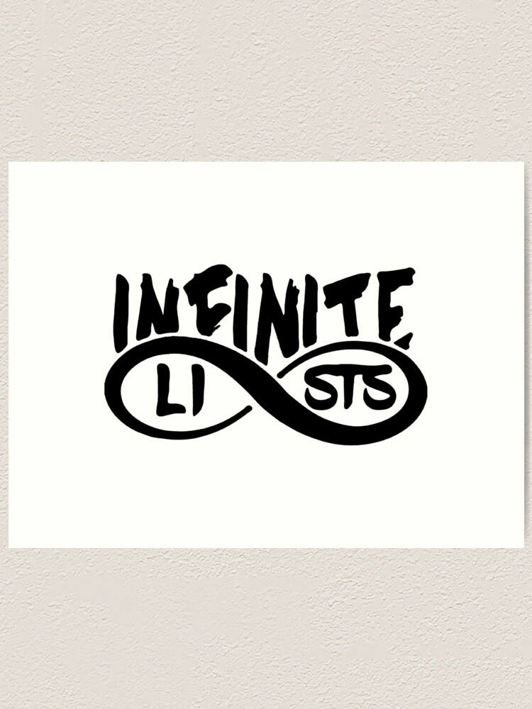 " Infinite lists Merch, Infinite Merch,infinite lists Black logo ...