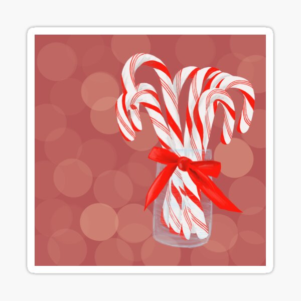 "Candy canes" Sticker for Sale by DiaryOfDrawing | Redbubble