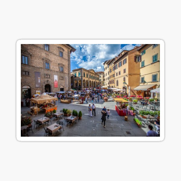 "Piazza Signorelli in Cortona" Sticker for Sale by SpikeFlutie | Redbubble