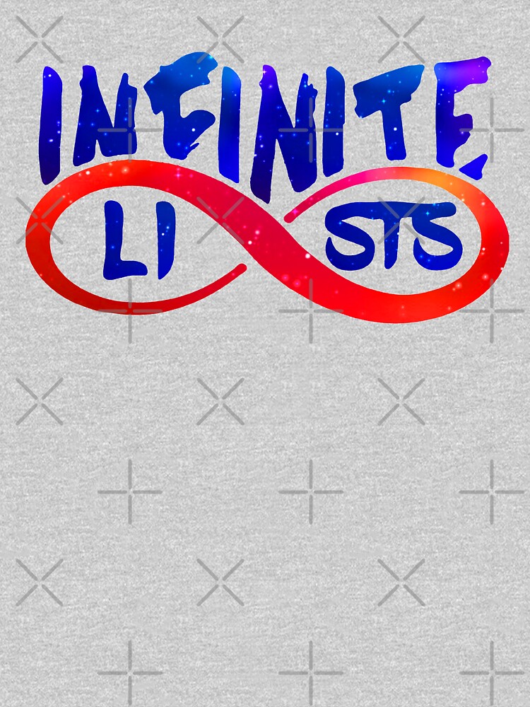 "Infinite lists Merch, Infinite Merch,infinite lists logo,infinite,Red ...