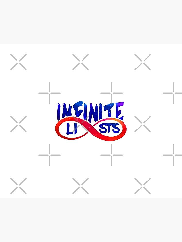 "Infinite lists Merch, Infinite Merch,infinite lists logo,infinite,Red ...