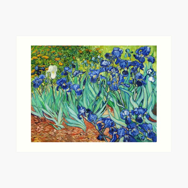 "Vincent Van Gogh Irises Purple Flowers Landscape Famous original ...