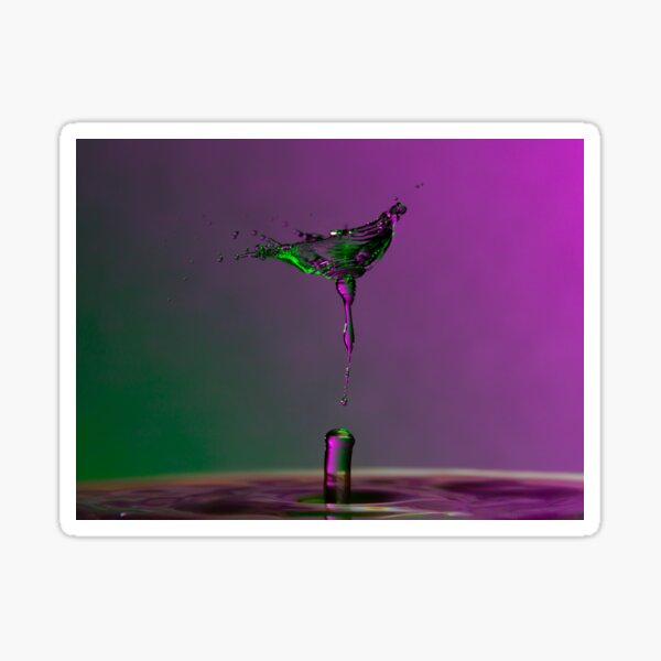 "Flying Water Drop Vortex" Sticker for Sale by srgreen | Redbubble