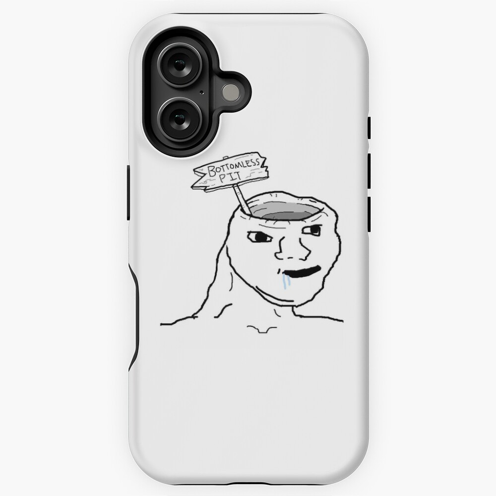 "Bottomless Pit Brainlet Wojak Meme Sticker" Sticker for Sale by ...