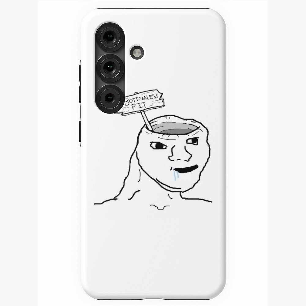 "Bottomless Pit Brainlet Wojak Meme Sticker" Sticker for Sale by ...